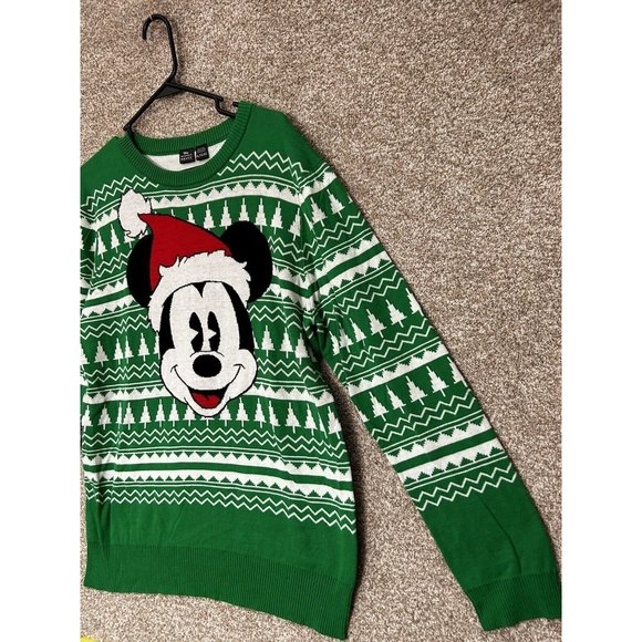Disney | Sweaters | Disney Mickey Mouse Green Ugly Christmas Holiday ...